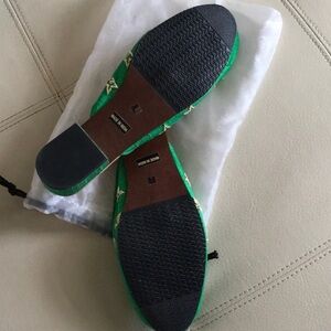 SAACHI | Shoes | Saachi Raw Silk Slip On Flats Slides Gorgeous Emerald ...